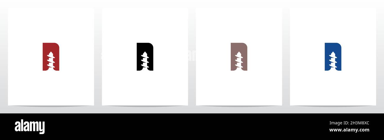 Screw On Letter Logo Design N Stock Vector Image & Art - Alamy