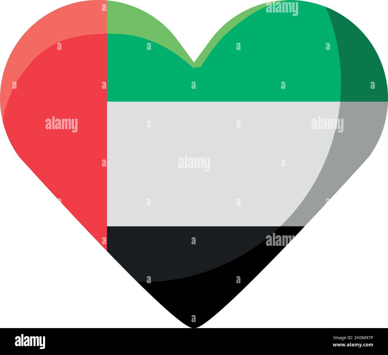 UAE flag in heart Stock Vector Image & Art - Alamy
