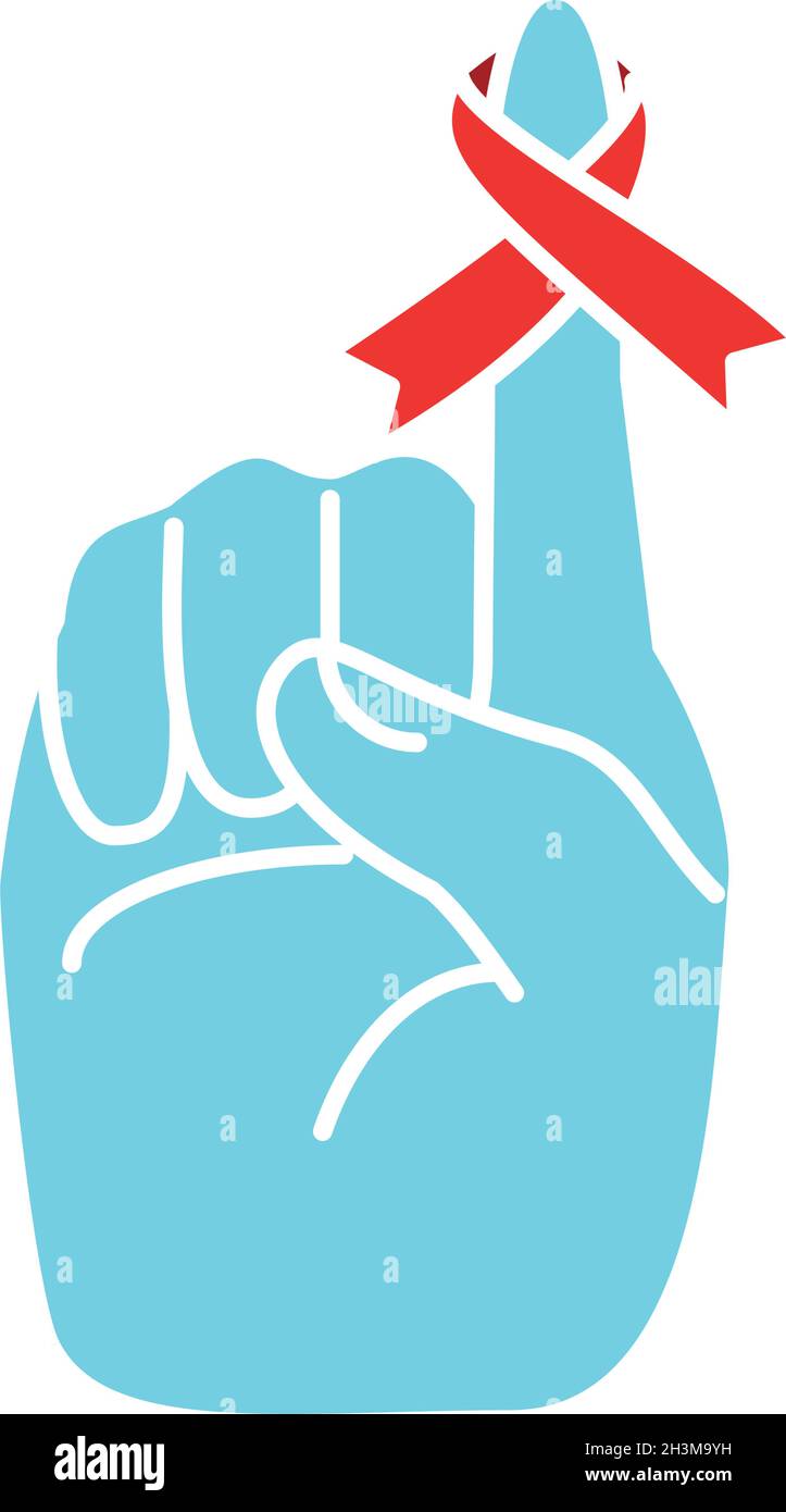 finger with red ribbon Stock Vector Image & Art - Alamy