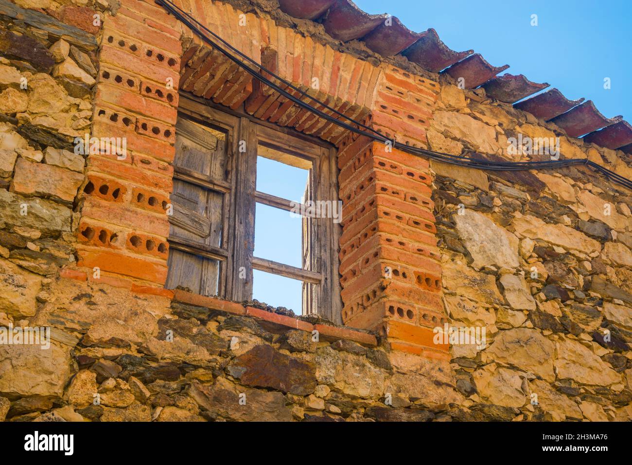 Window of house in ruins Stock Photo - Alamy