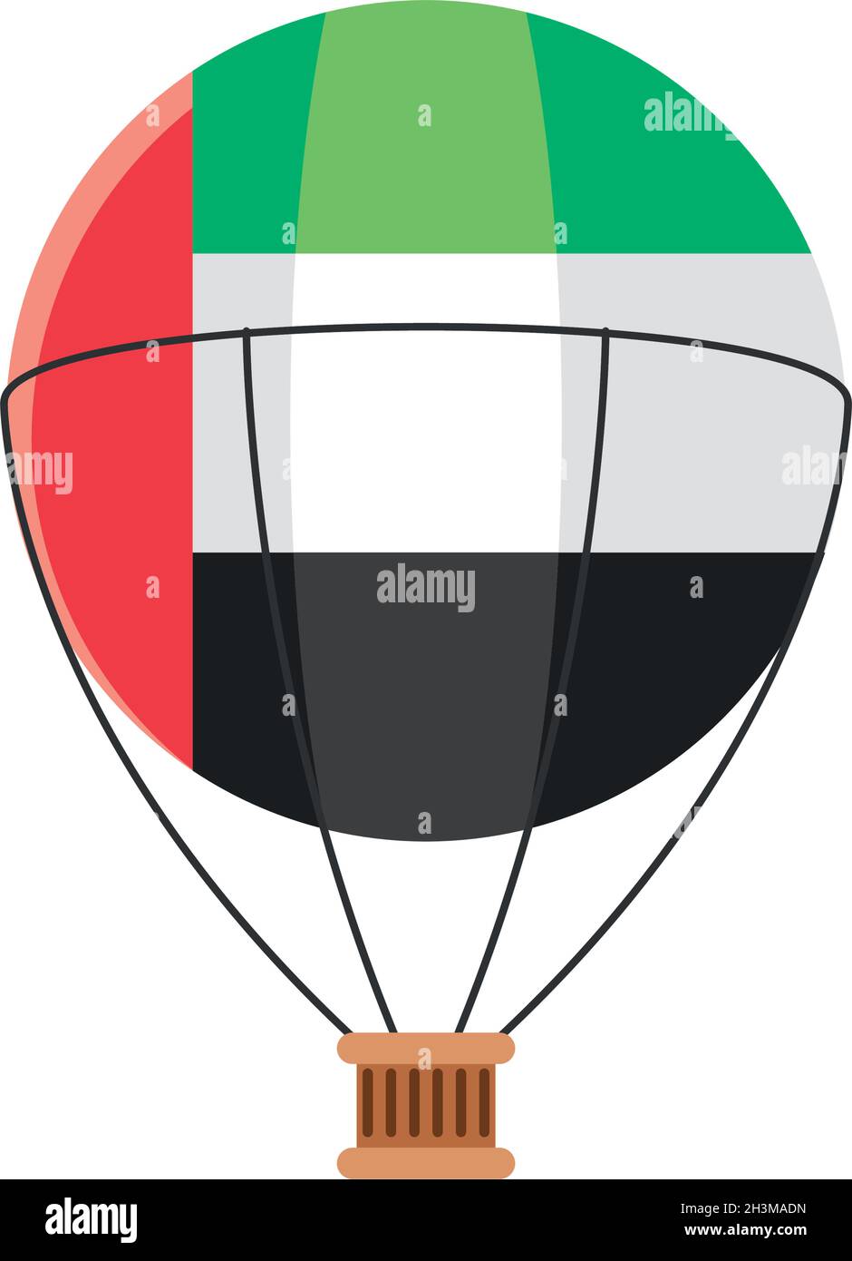 hot air balloon with flag UAE Stock Vector Image & Art - Alamy