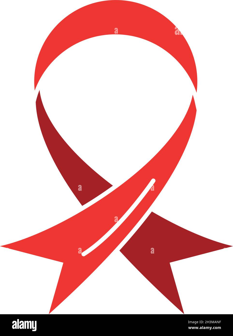 red ribbon awareness Stock Vector Image & Art - Alamy