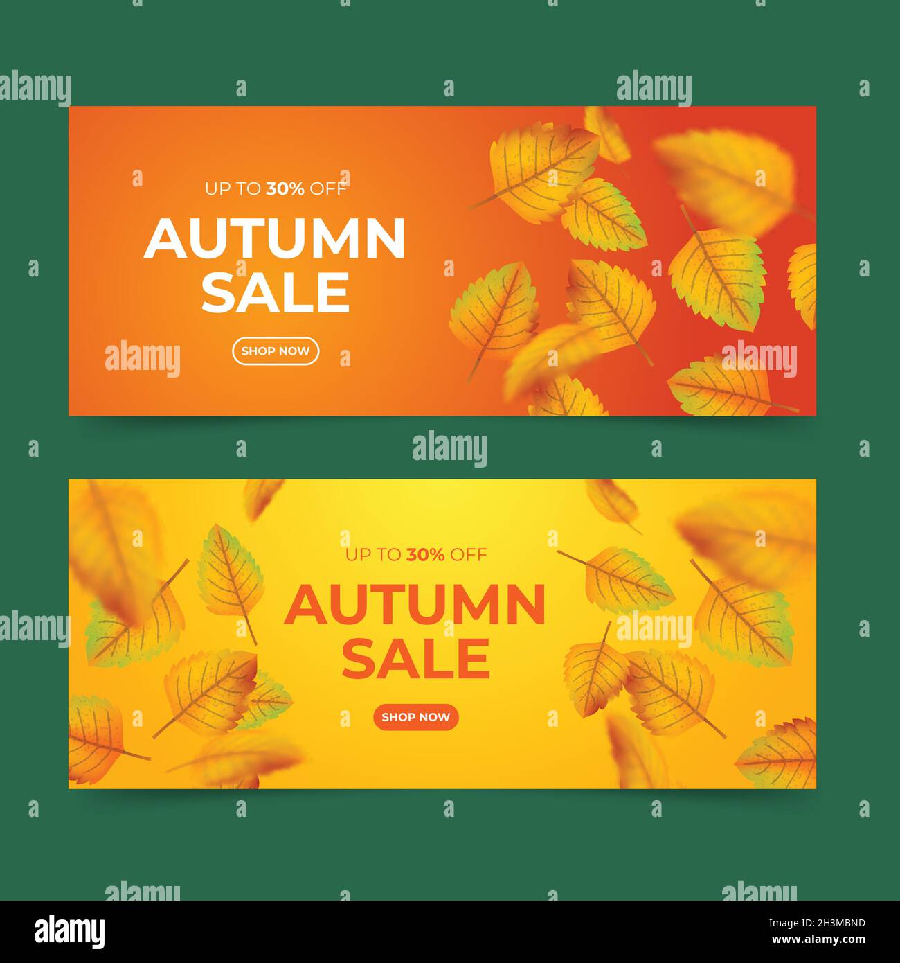 realistic autumn banners template vector design illustration Stock ...