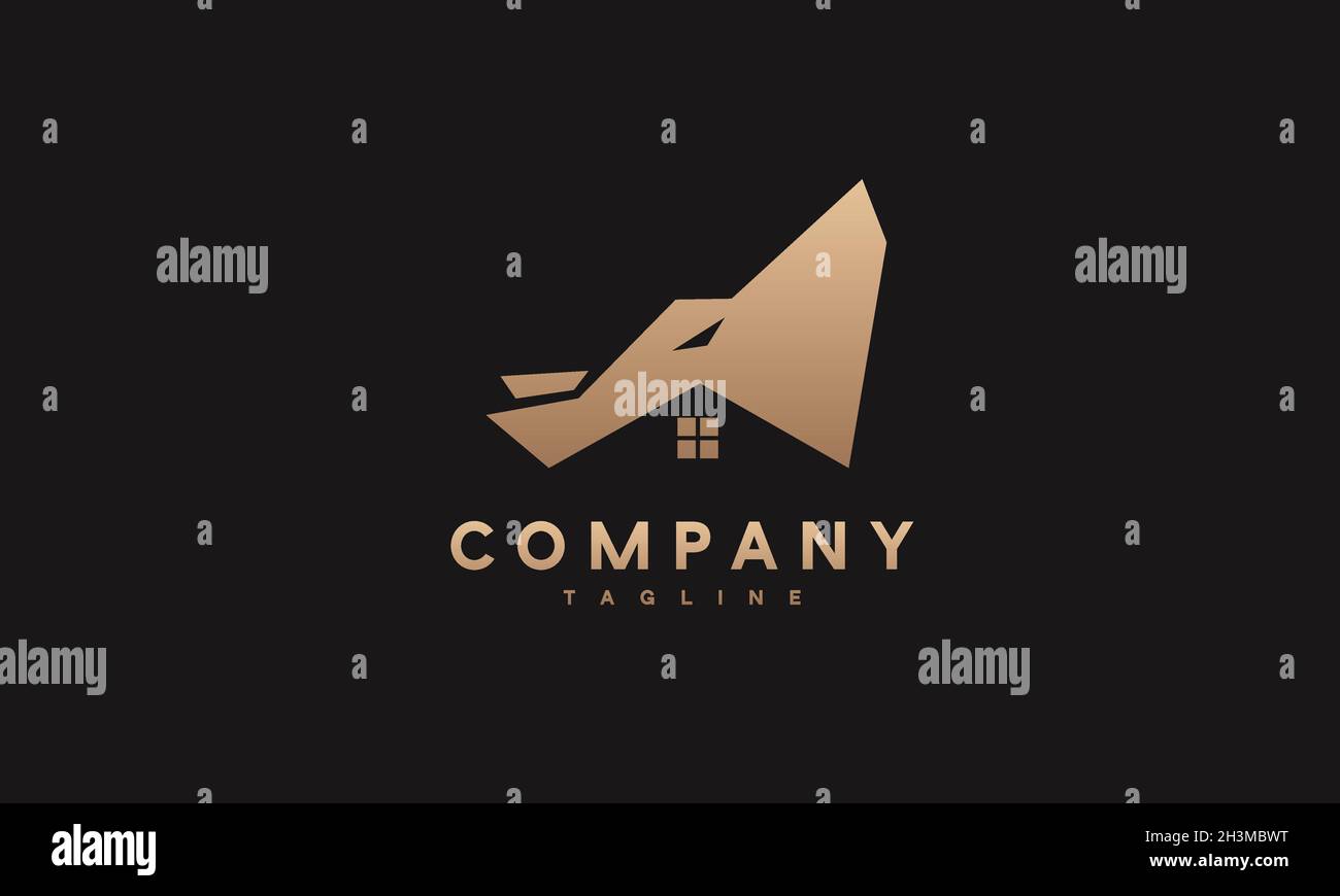 Monogram real estate logo Stock Vector Images - Alamy