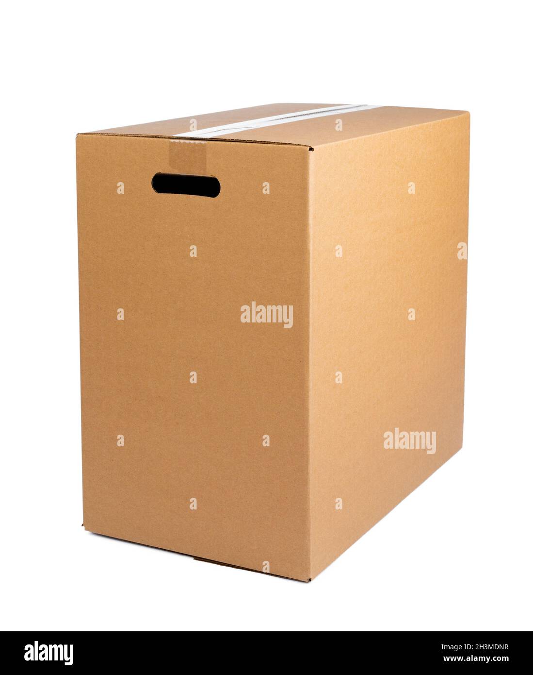 Cardboard brown box isolated on white background Stock Photo - Alamy