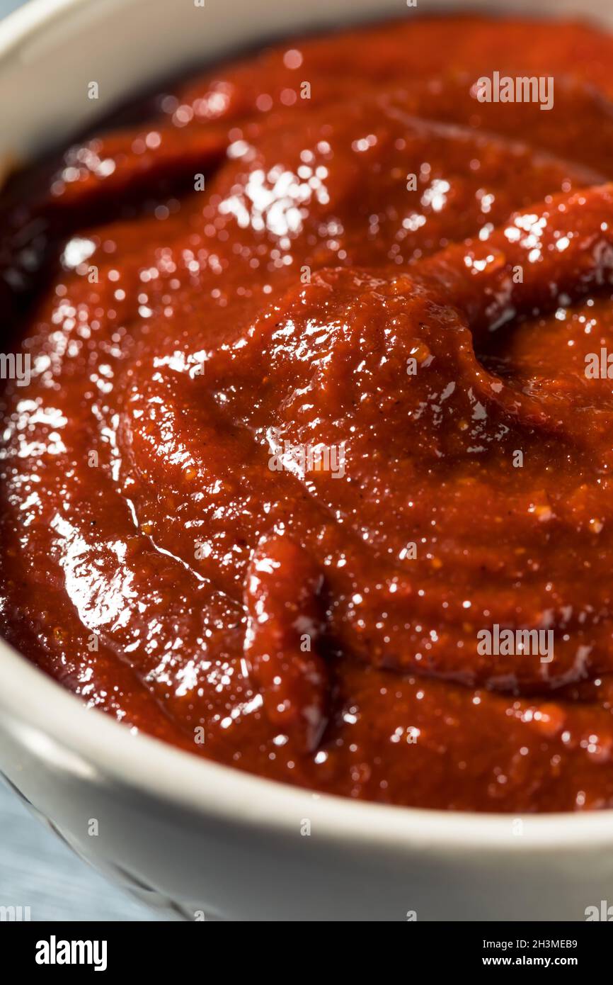 Organic Red Korean Gochujang Sauce in a Bowl Stock Photo - Alamy