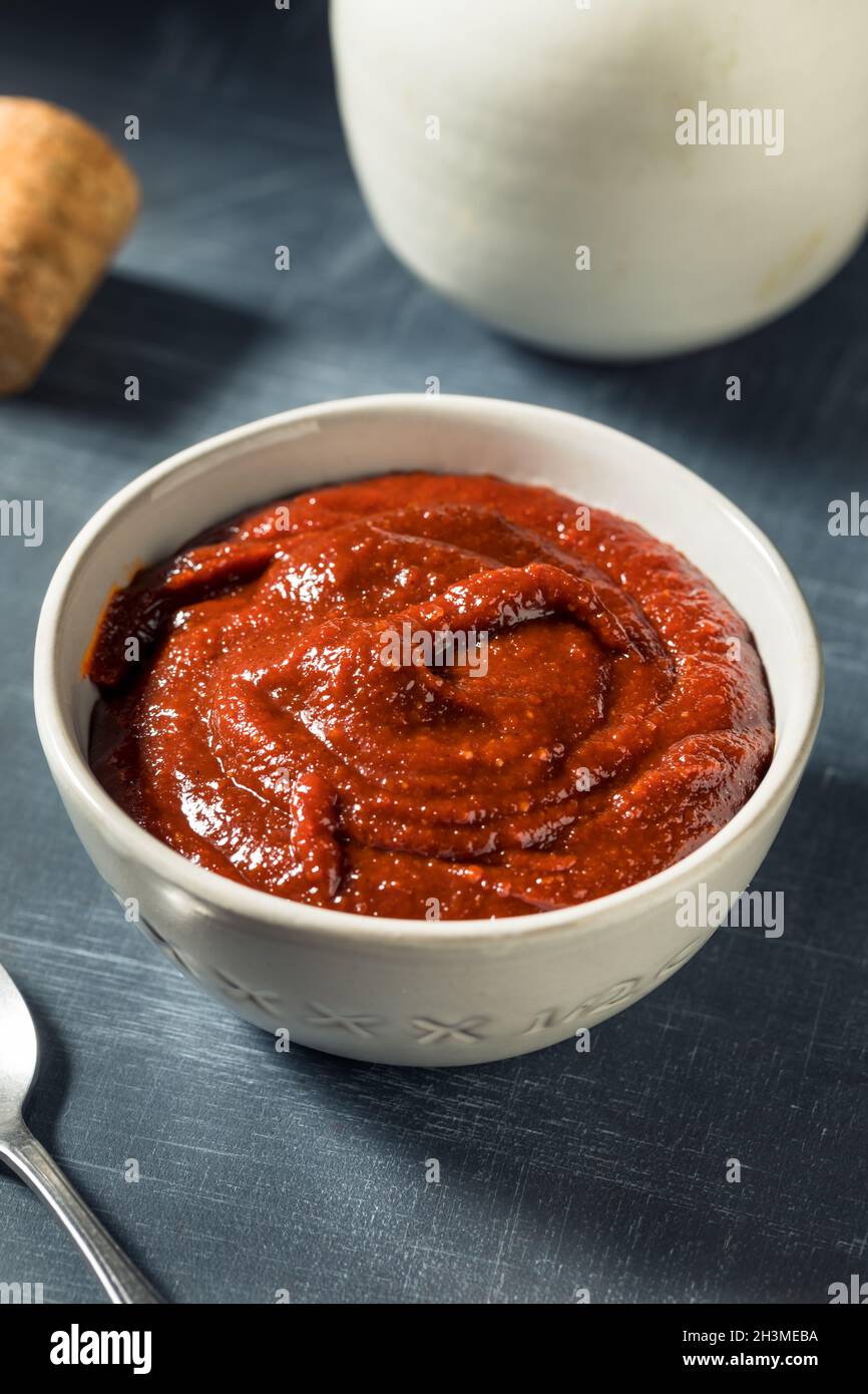 Organic Red Korean Gochujang Sauce in a Bowl Stock Photo - Alamy
