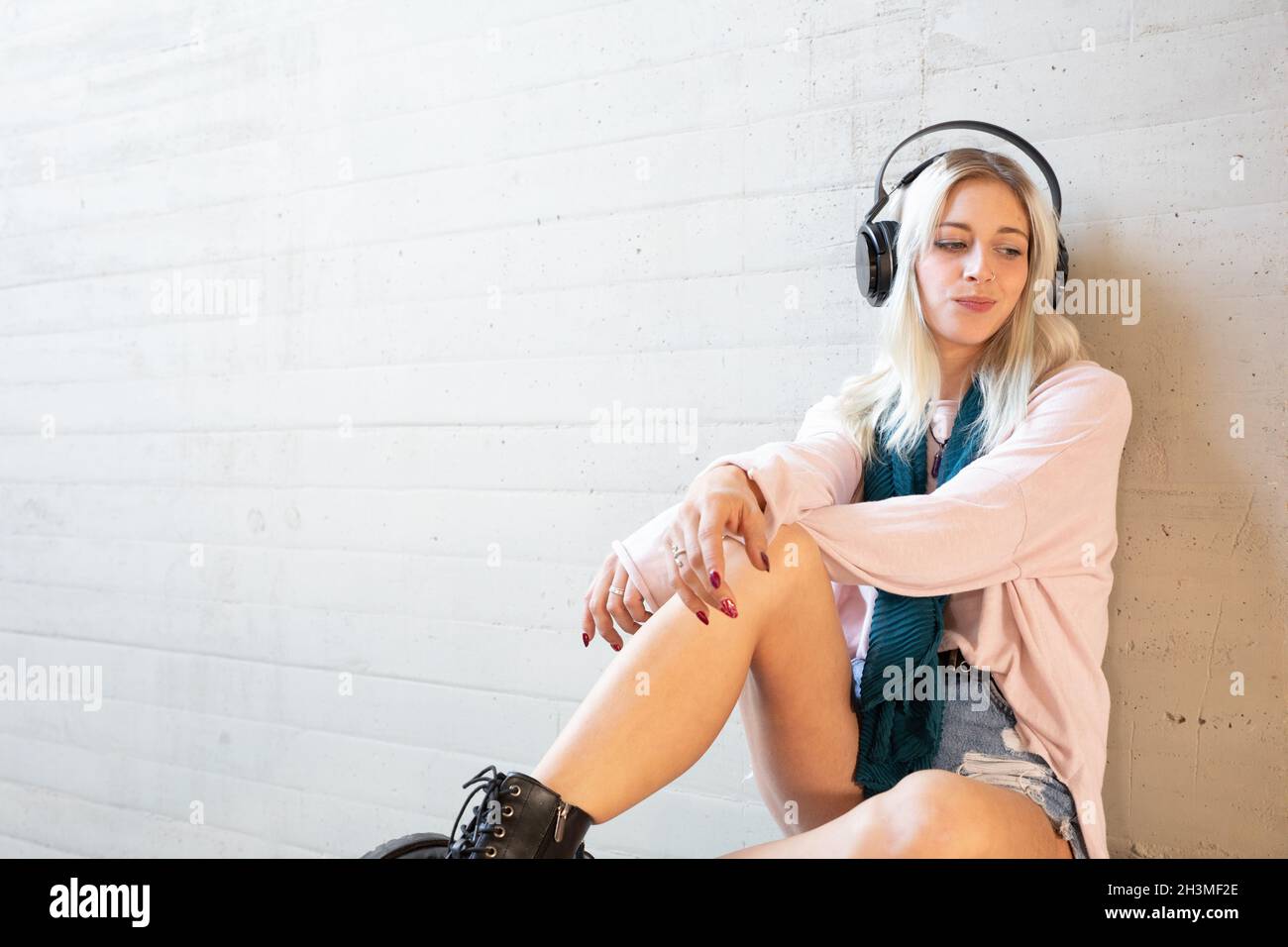 Excited female music fan hi-res stock photography and images - Alamy
