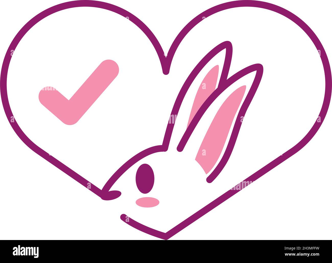 bunny check mark Stock Vector Image & Art - Alamy