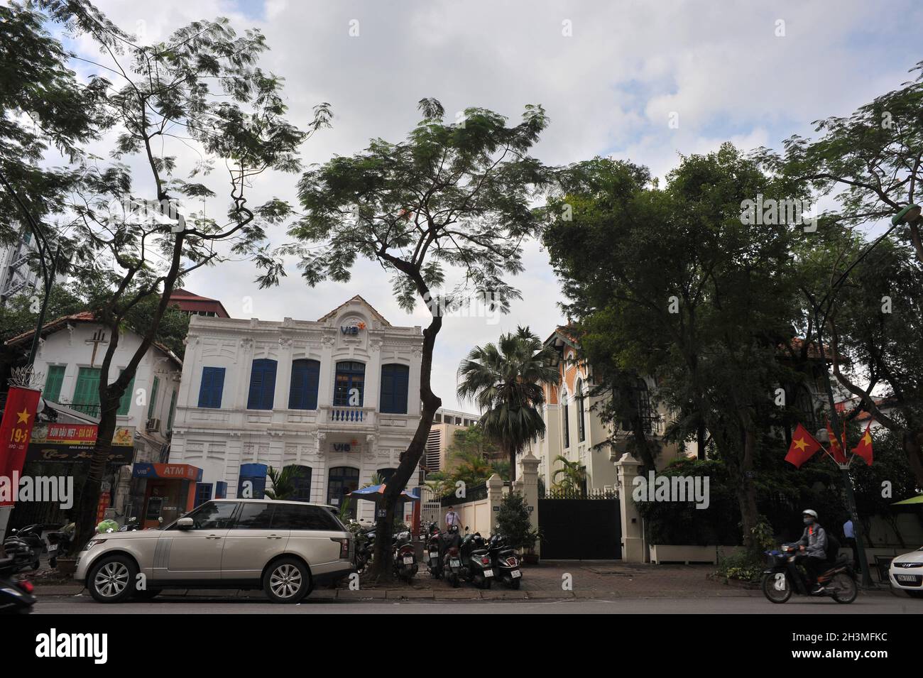 French colonial architecture in Hanoi city Stock Photo - Alamy