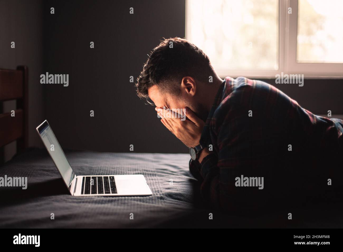 Tired business man bed hi-res stock photography and images - Alamy