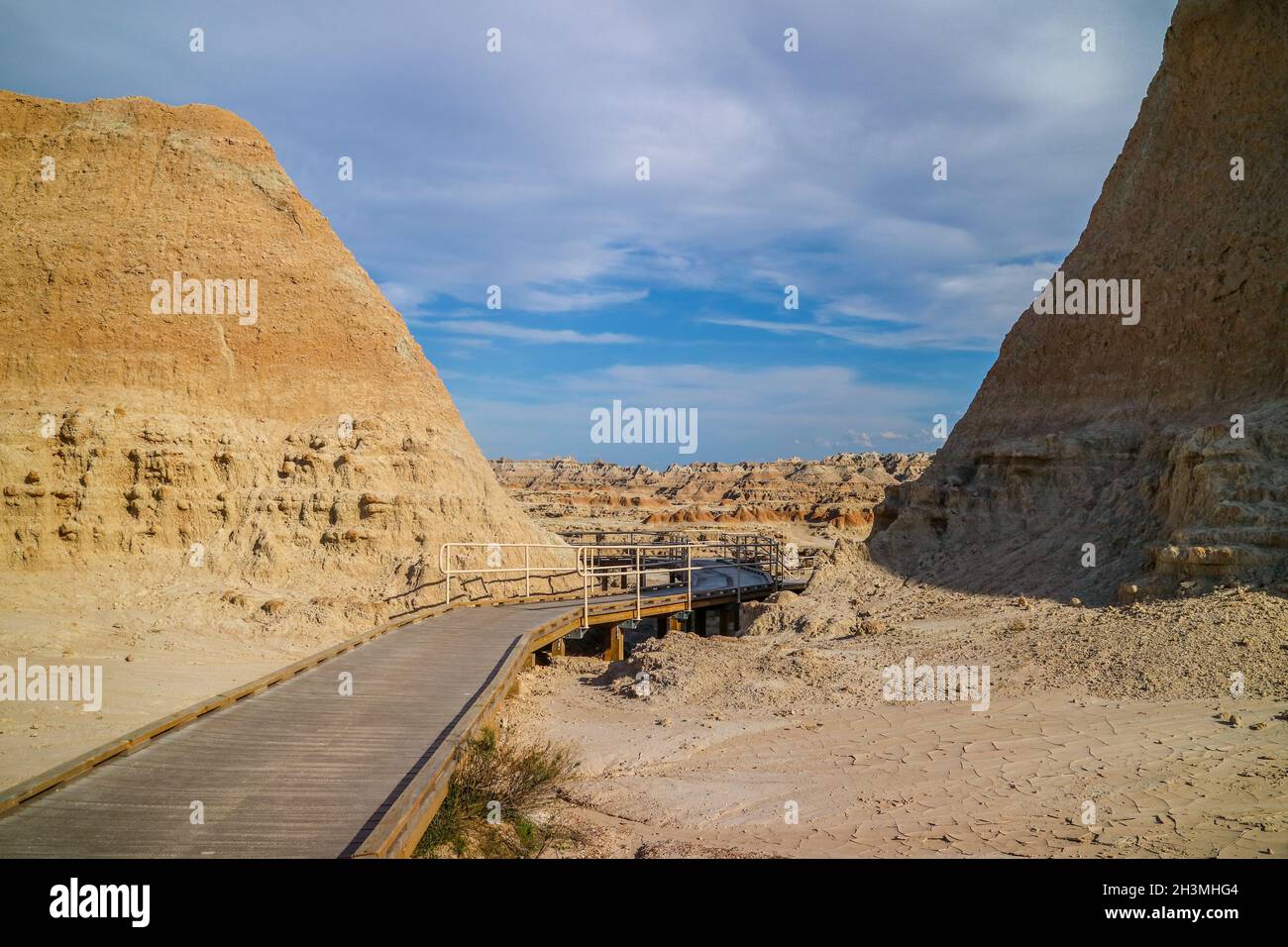 Scenic view of natural formed terrain rocks while taking its trail ...