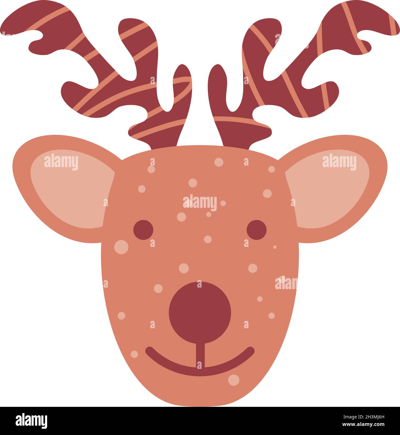 cute reindeer face Stock Vector Image & Art - Alamy