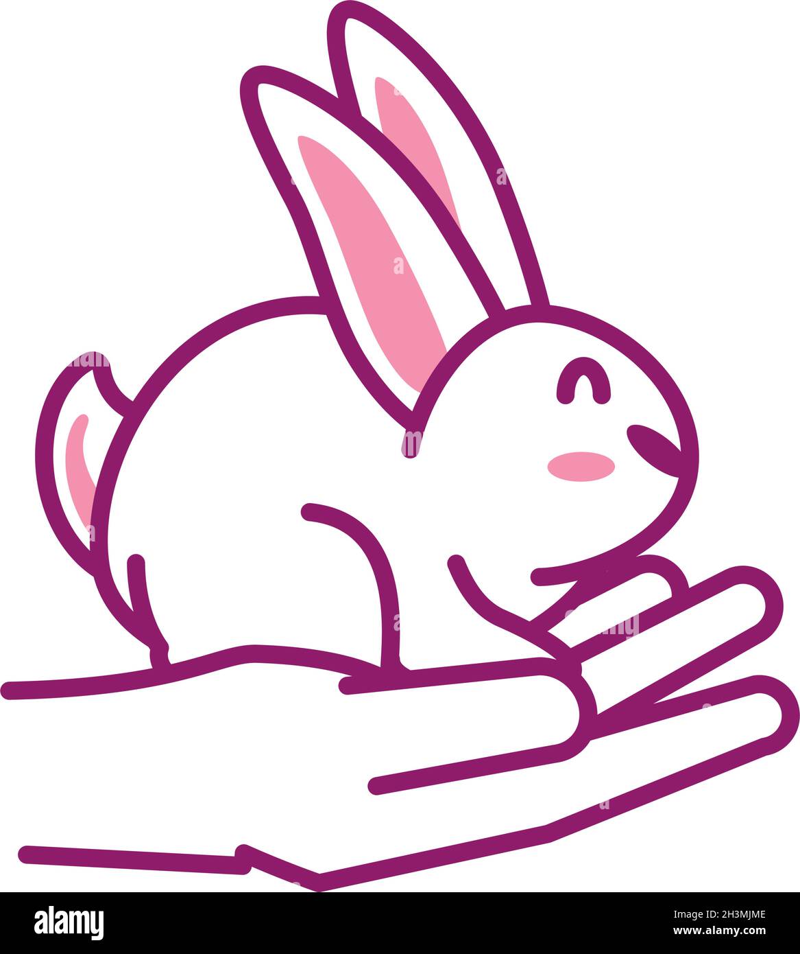 hand with rabbit Stock Vector Image & Art - Alamy