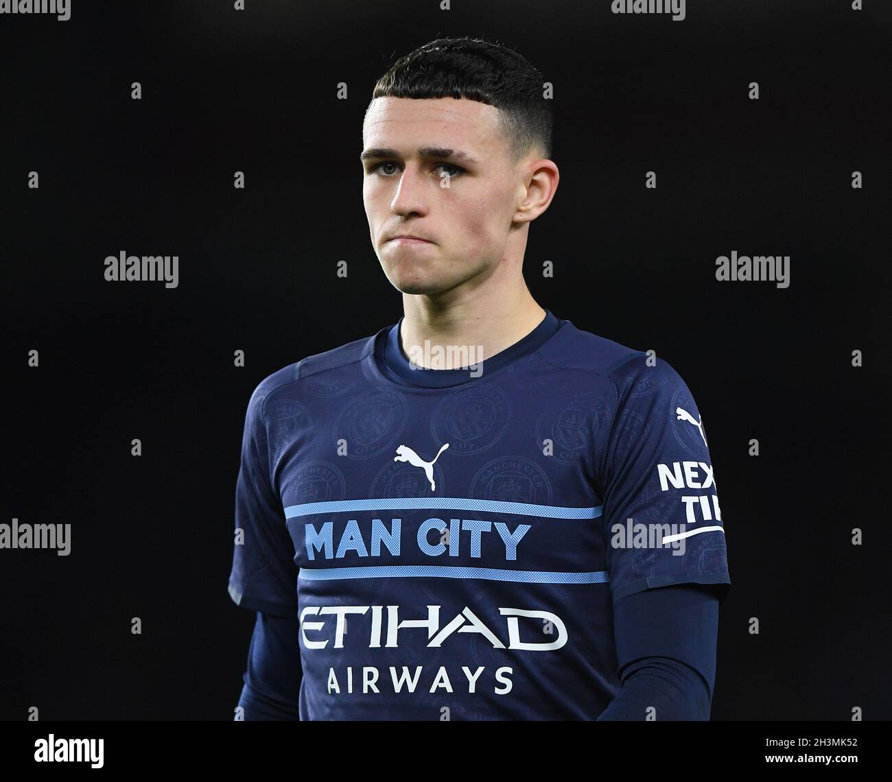 Manchester City's Phil Foden during the game at the Amex Stadium ...