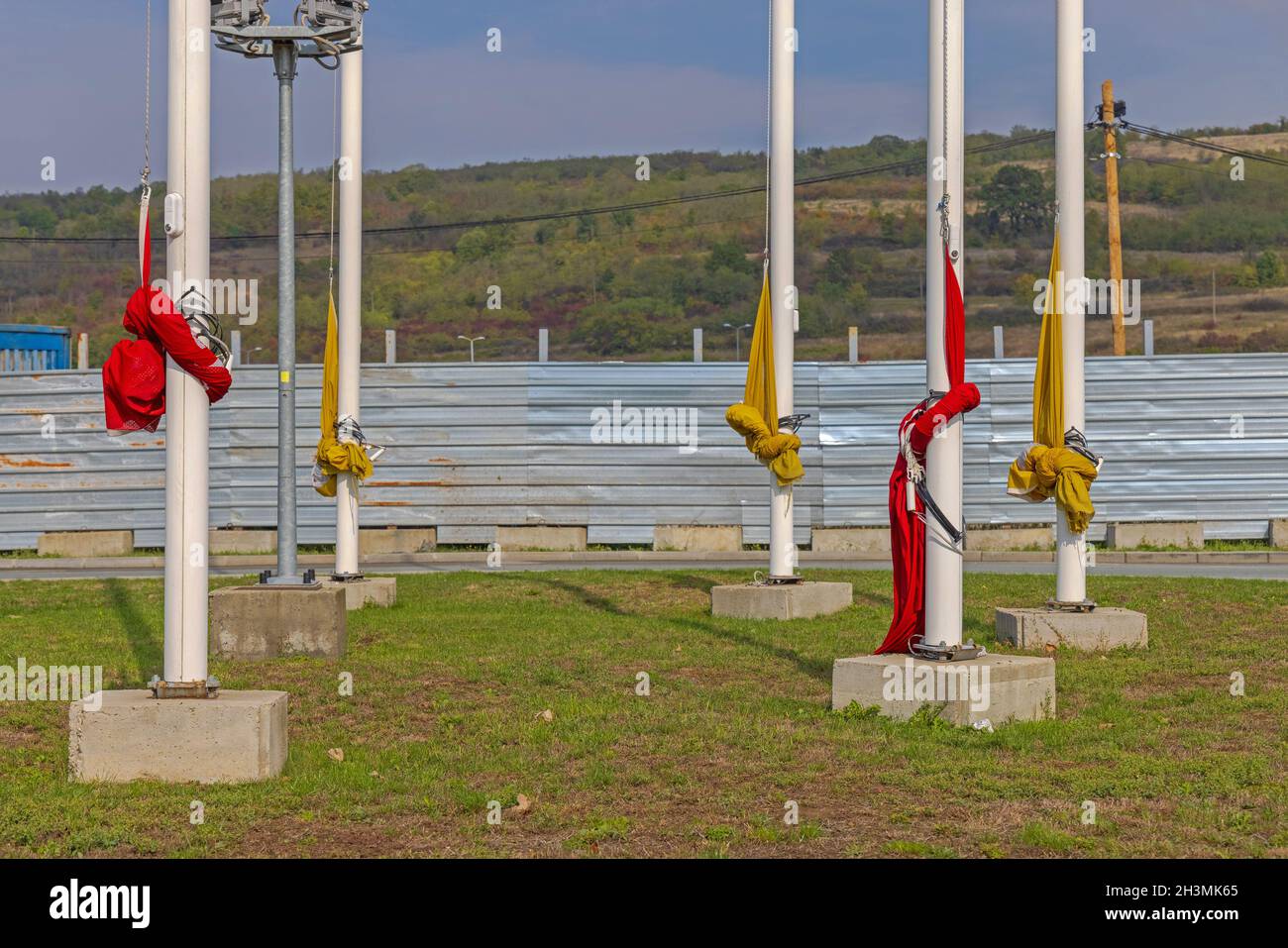Serbia strong wind flag hi-res stock photography and images - Alamy
