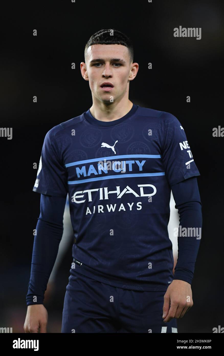 Manchester City's Phil Foden during the game at the Amex Stadium ...