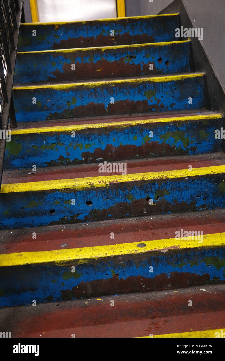 Bright yellow stairs hi-res stock photography and images - Alamy