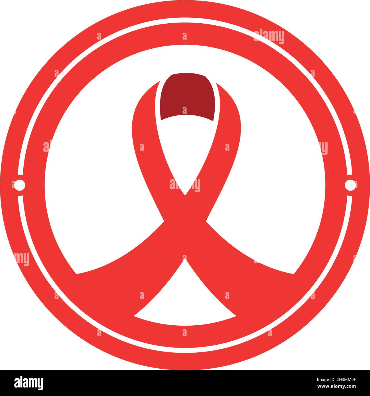 red ribbon in circle Stock Vector Image & Art - Alamy