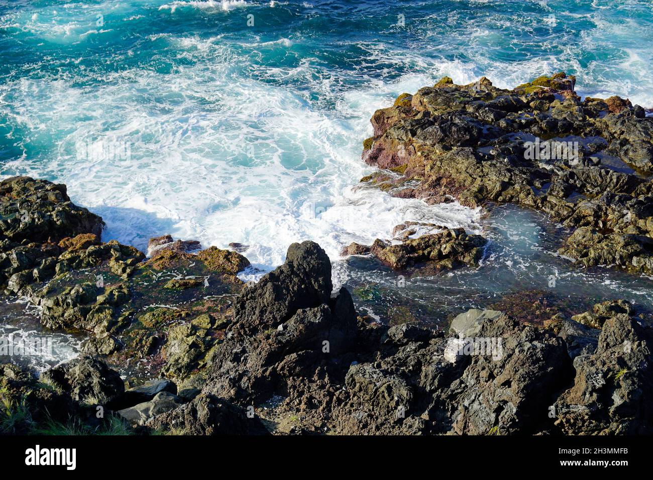 amazing green landscape on the azores island sao miguel Stock Photo - Alamy