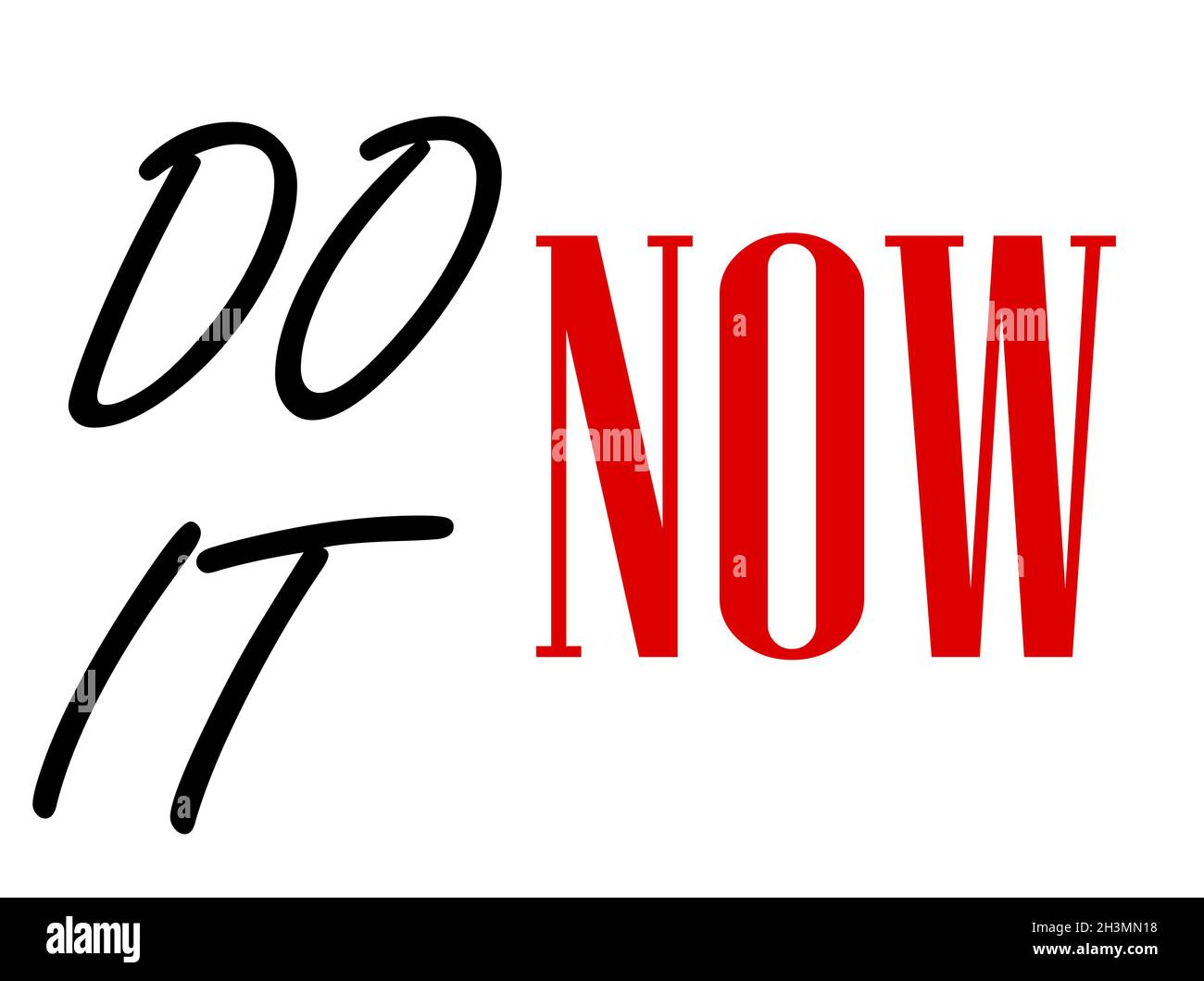 Do it now text design Stock Photo - Alamy