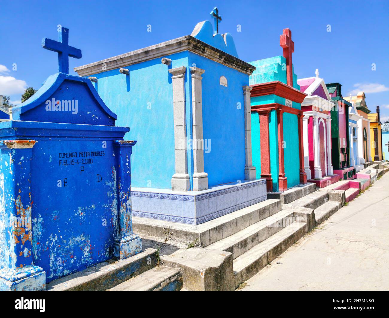 Amazing colorful cemetery in Chichicastenango, Guatemala Stock Photo ...