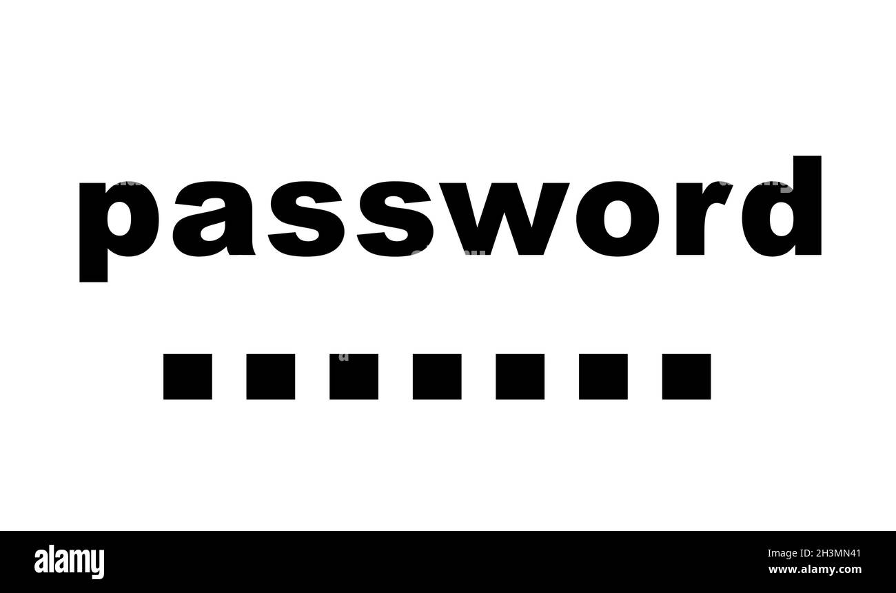 Simple password design word text Stock Photo - Alamy