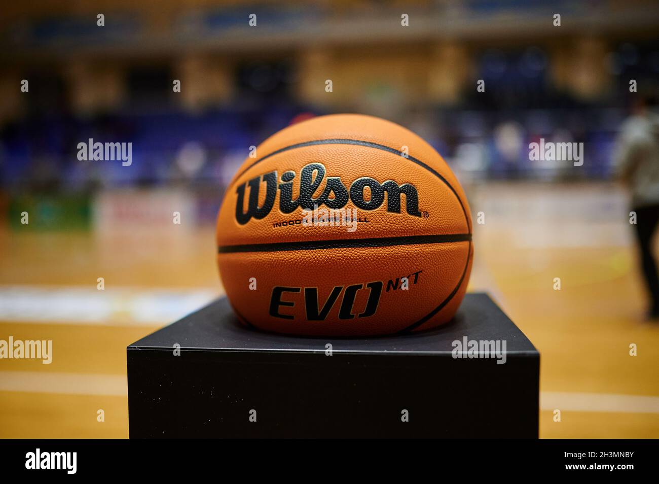 KHARKIV, UKRAINE - OCTOBER 17, 2021: Official match ball of Ukrainian ...