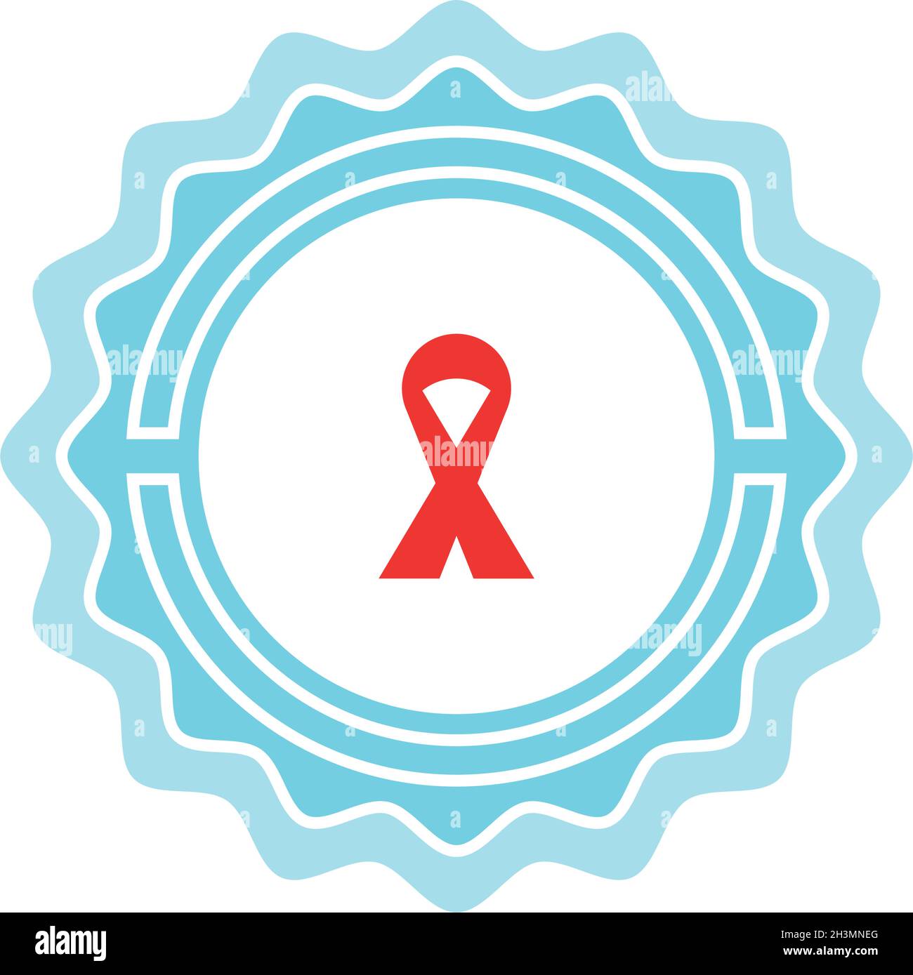 red ribbon in badge Stock Vector Image & Art - Alamy