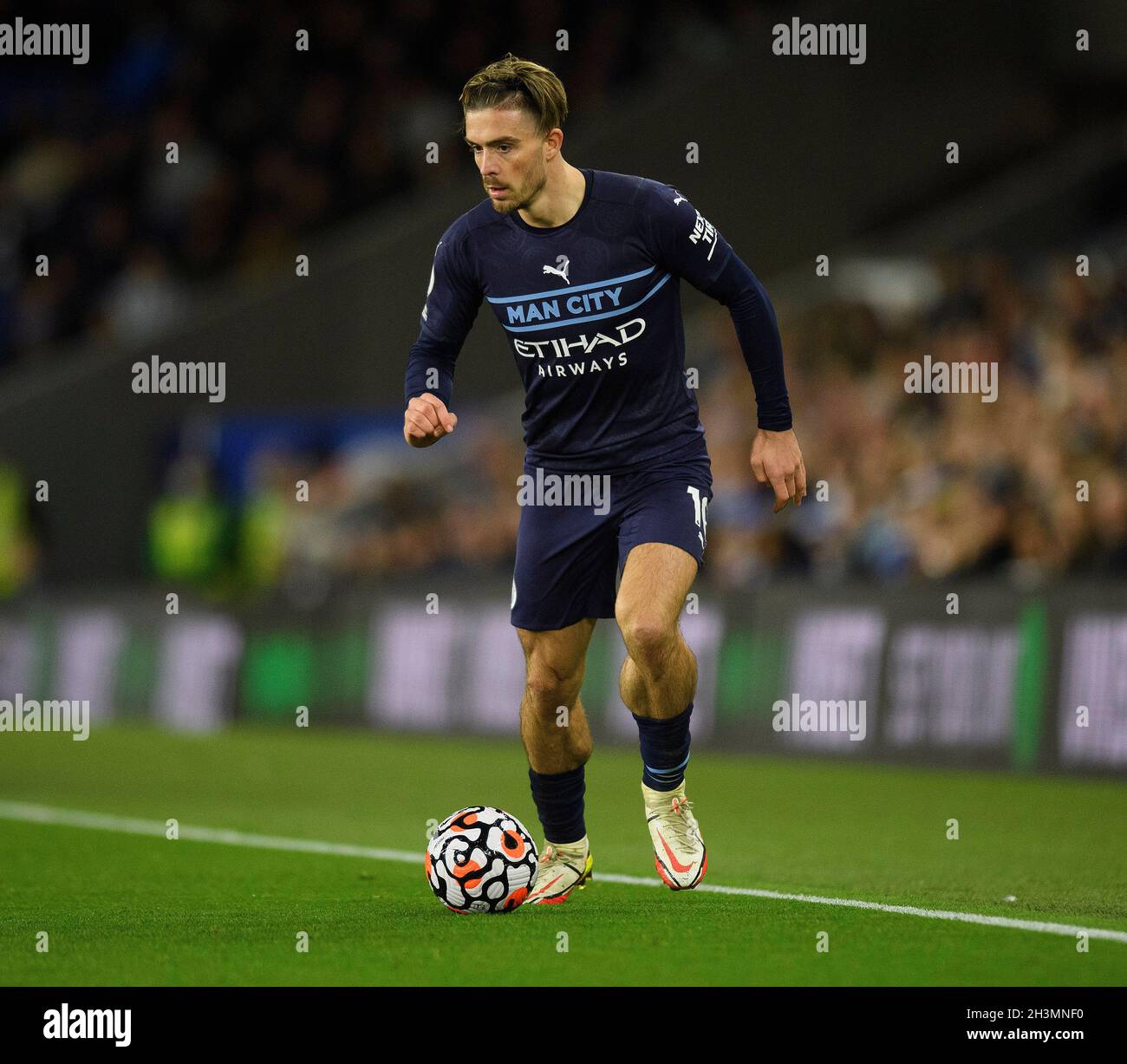 Manchester City's Jack Grealish during the game at the Amex Stadium ...