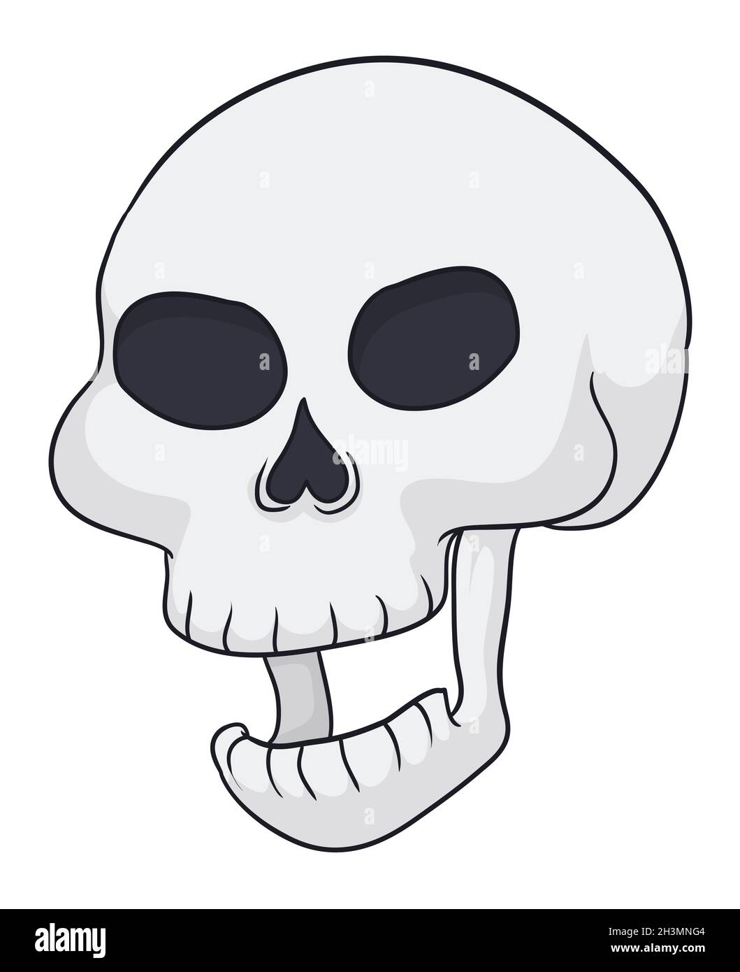 Laughing skeleton head Stock Vector Images - Alamy