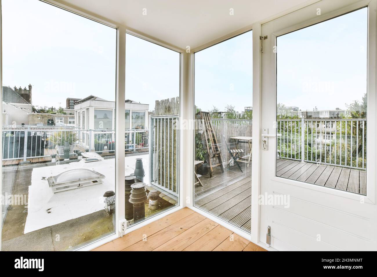 View of the beautiful veranda of the house Stock Photo - Alamy