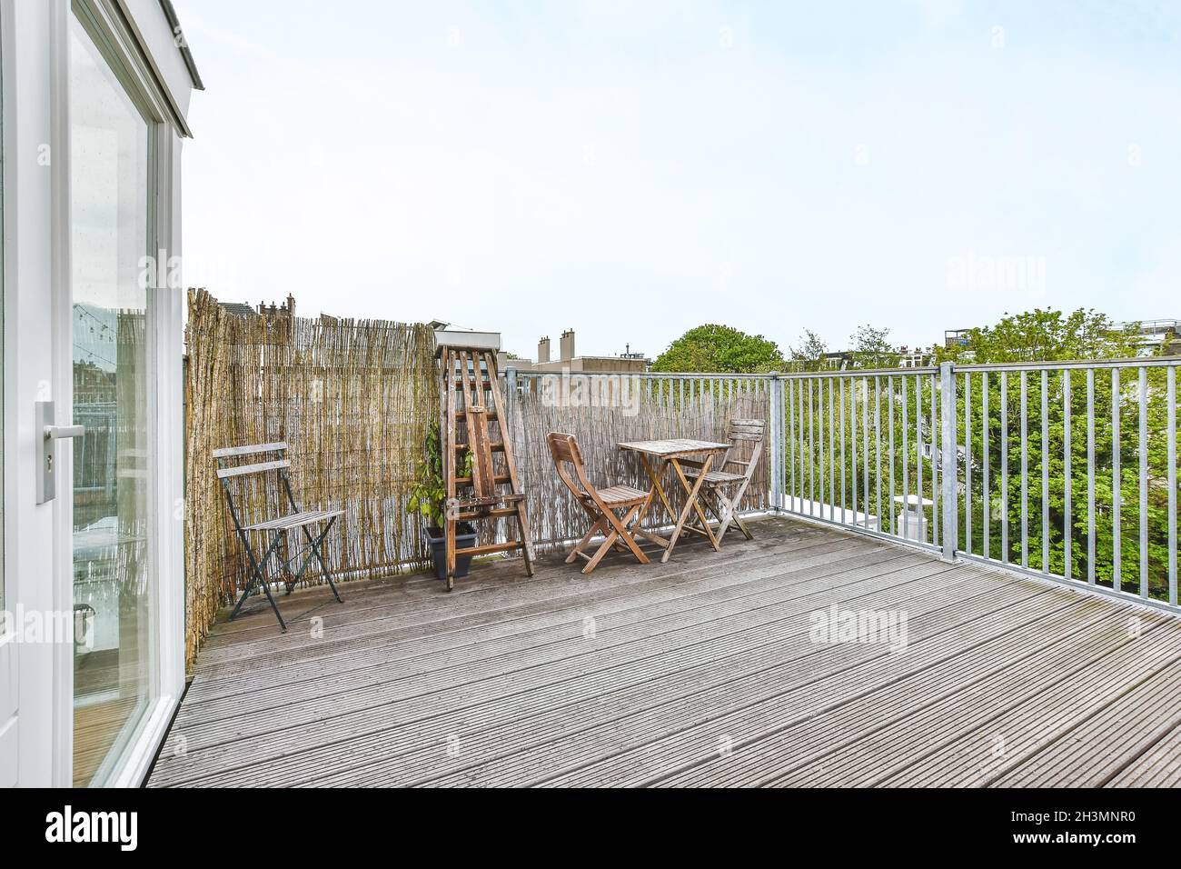 View of the beautiful veranda of the house Stock Photo - Alamy