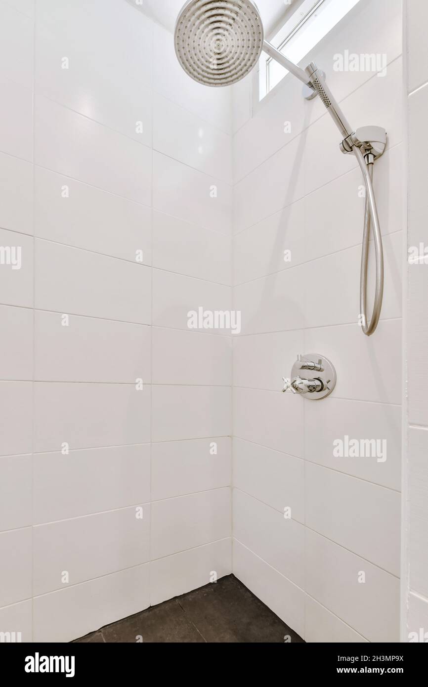 Modern shower stall in a bright bathroom Stock Photo - Alamy