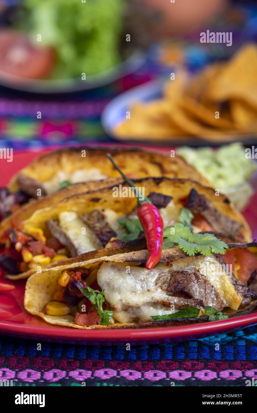 Taco on a plate hi-res stock photography and images - Alamy