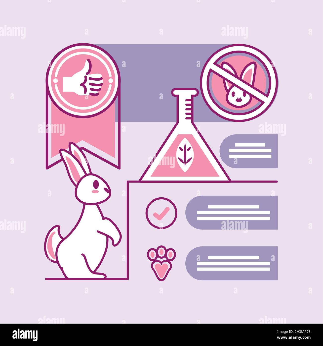 Animal testing cosmetics Stock Vector Images - Alamy