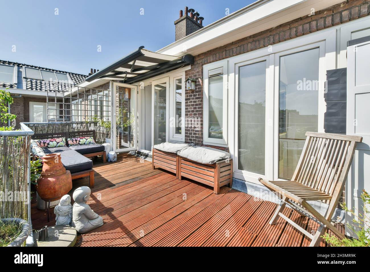 View of the beautiful veranda of the house Stock Photo - Alamy