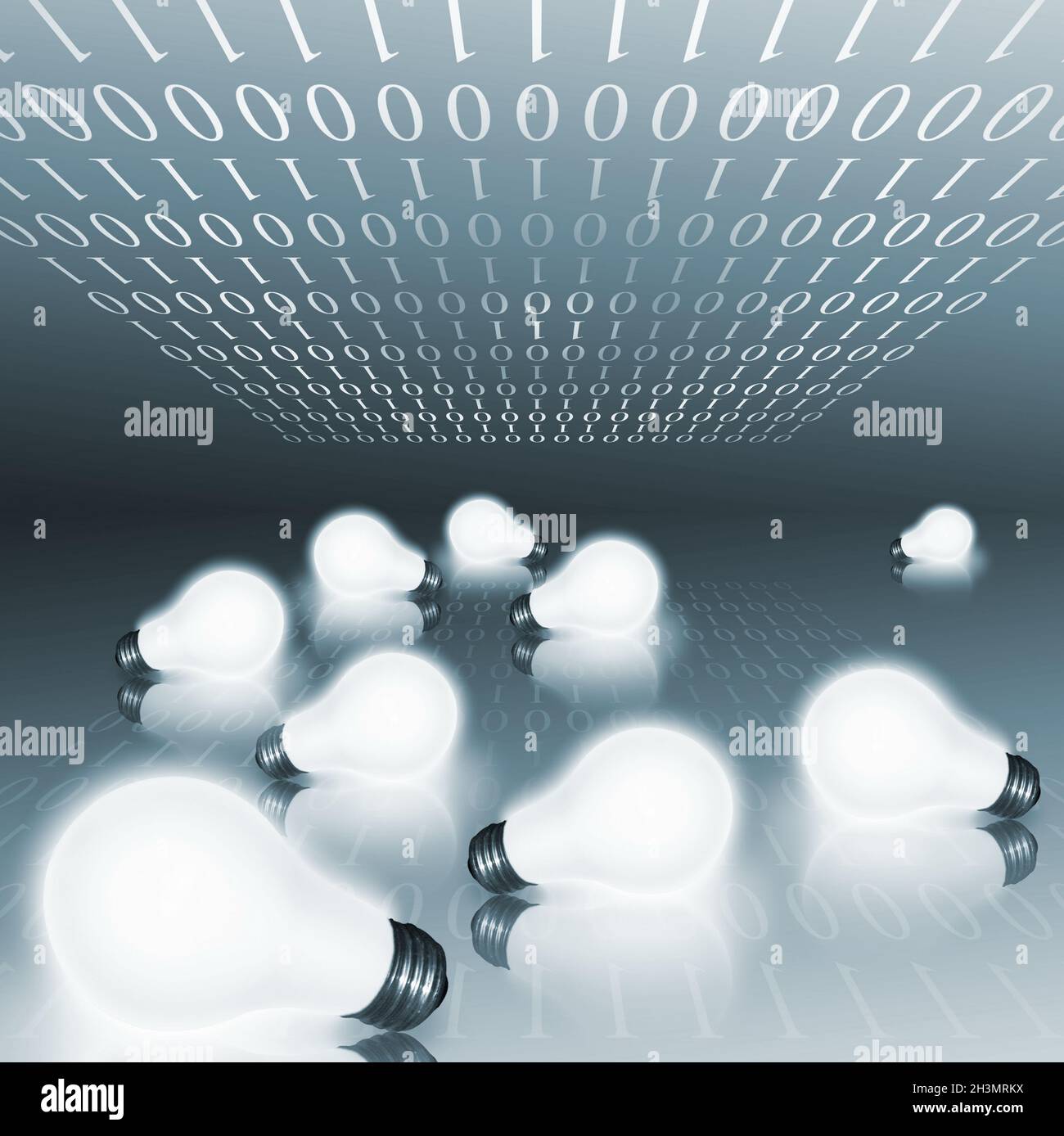 Digital ideas. Symbolic composition. 3D rendering Stock Photo - Alamy