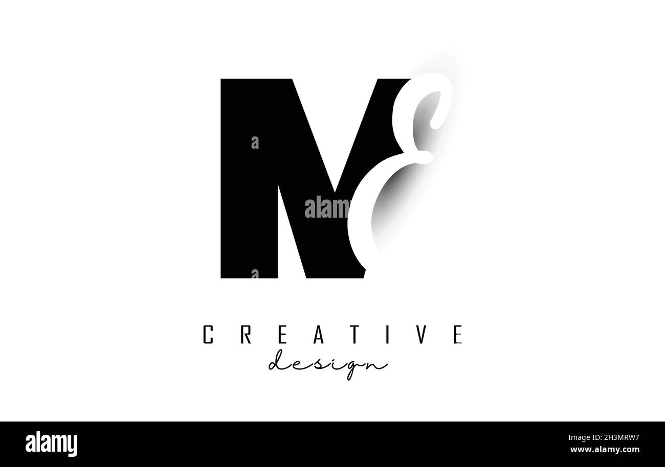 Letters ME logo with a minimalist design. Letters M and E with ...