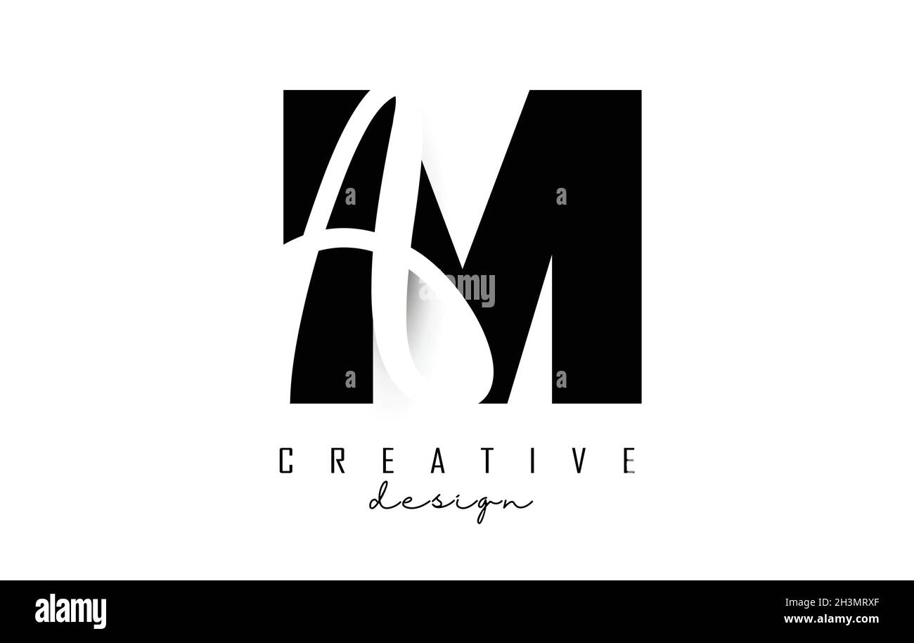 Letters MA logo with a minimalist design. Letters M and A with ...