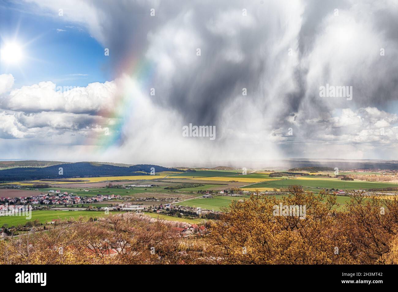 Rain Cloud With Cloudburst Stock Photo Alamy
