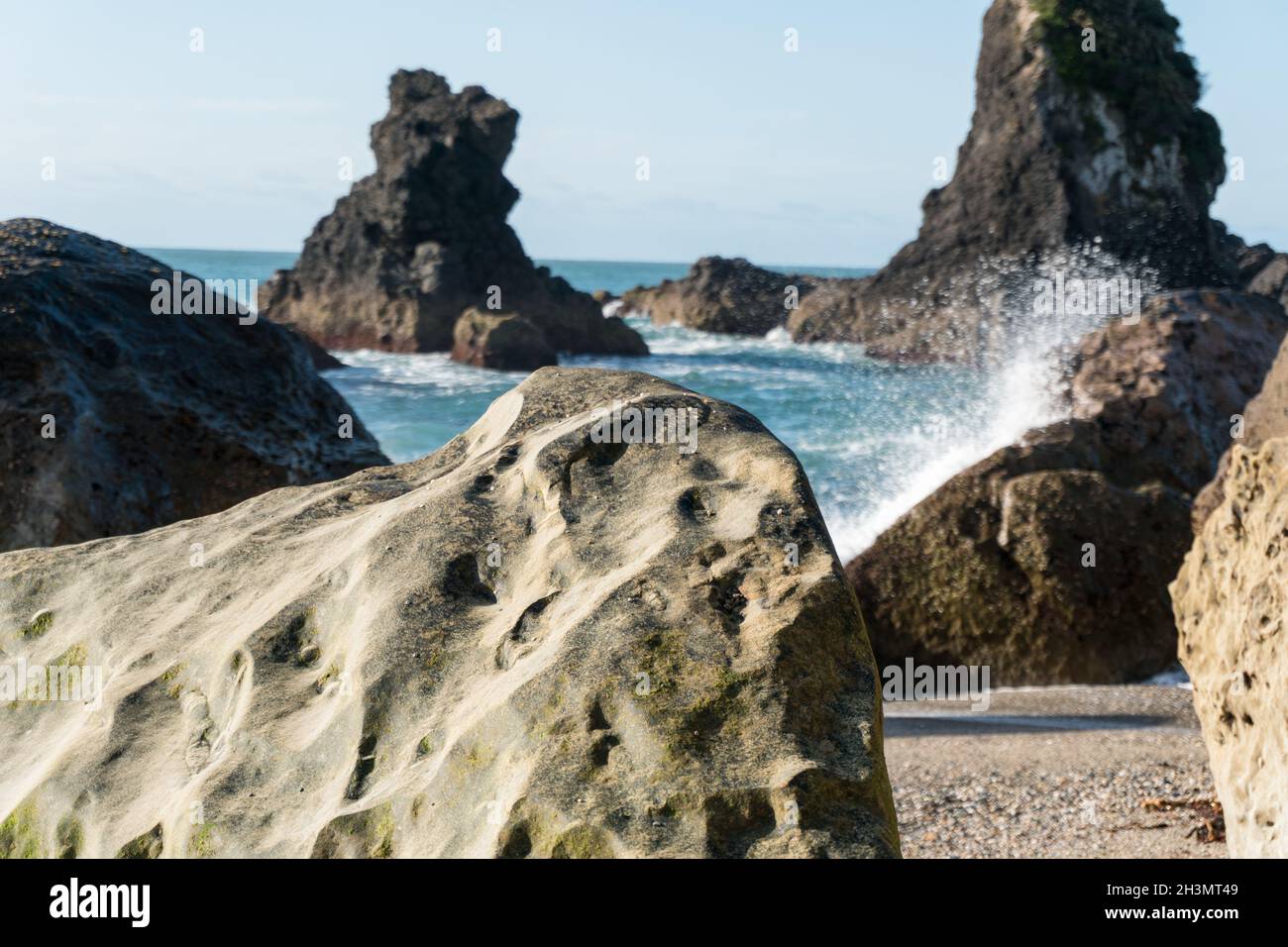 Ship Creek, Haast, West Coast, Tauparikaka Marine Reserve,New Zealand ...
