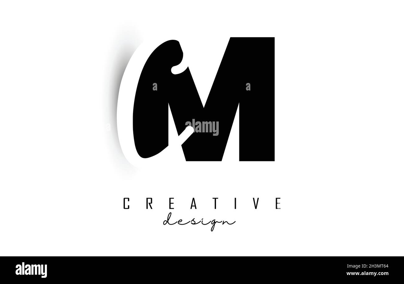Letters MC logo with a minimalist design. Letters M and C with ...