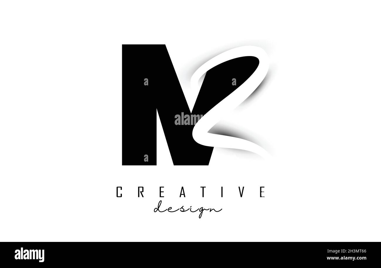 Letters MZ logo with a minimalist design. Letters M and Z with ...