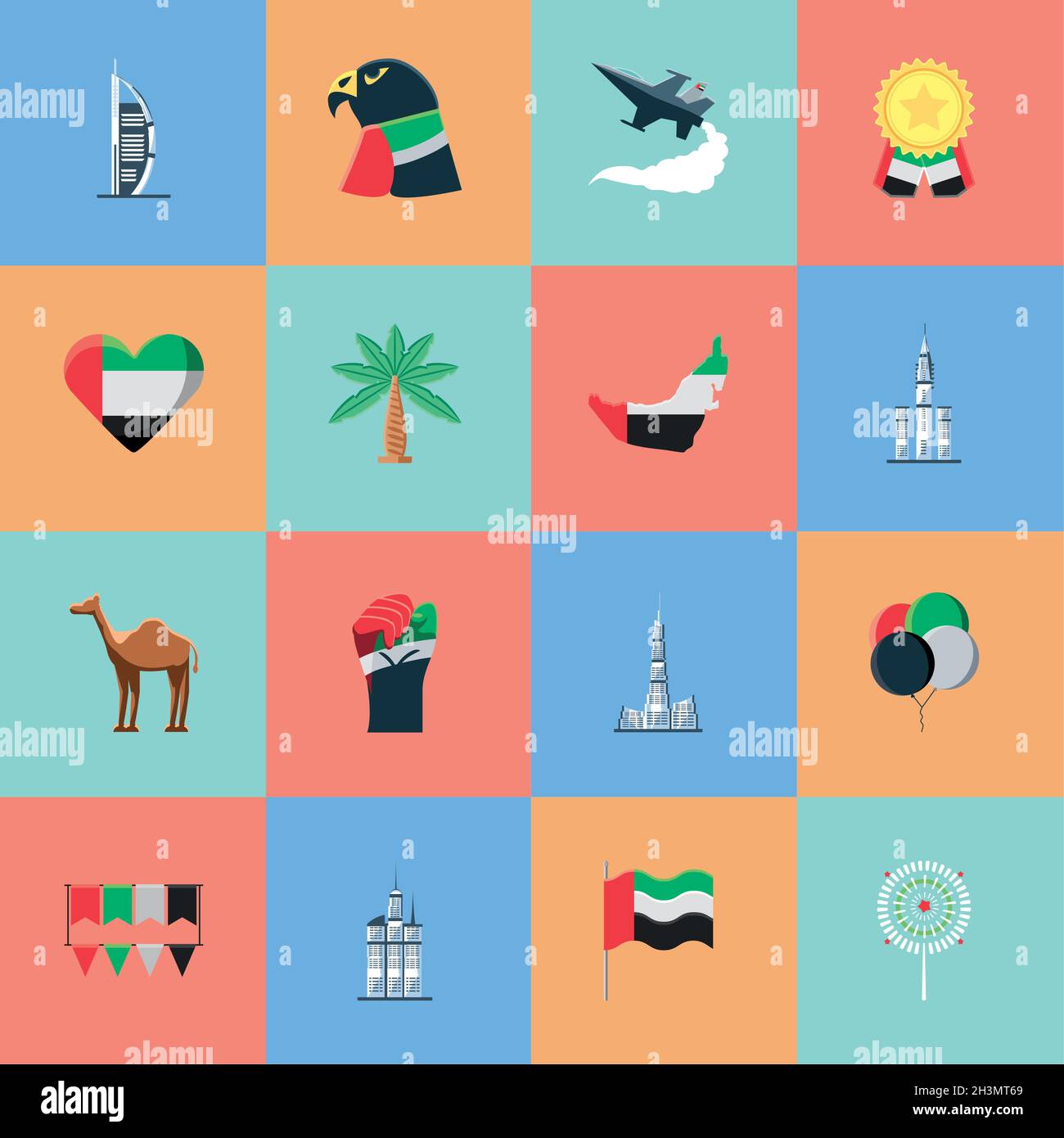 icon set of UAE Stock Vector Image & Art - Alamy