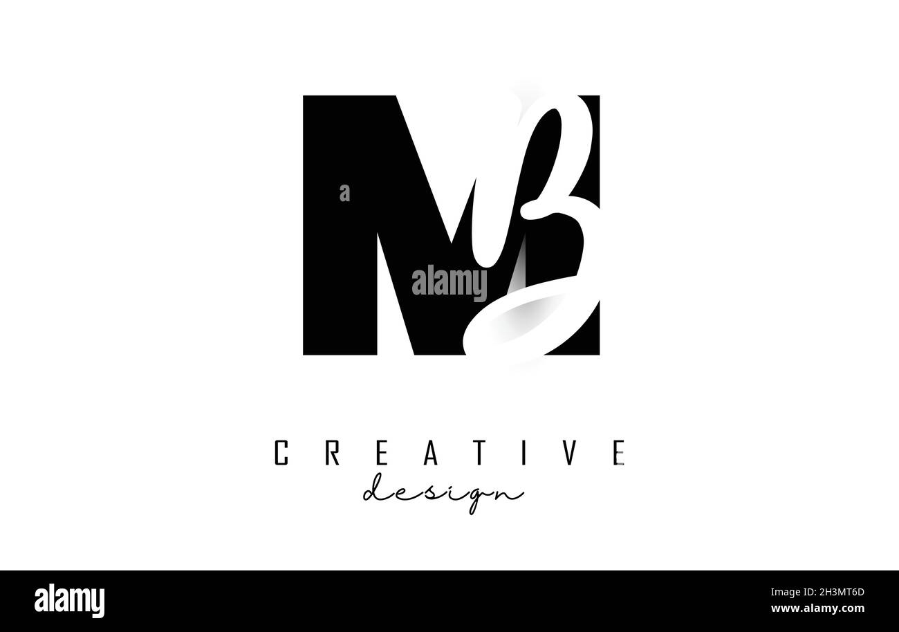 Letters MB logo with a minimalist design. Letters M and B with ...