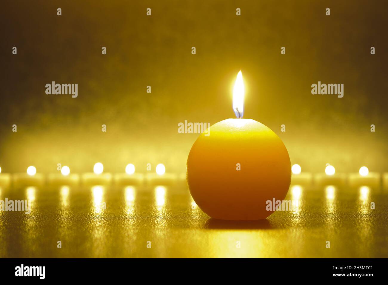 Japanese ZEN garden with candle lights Stock Photo - Alamy