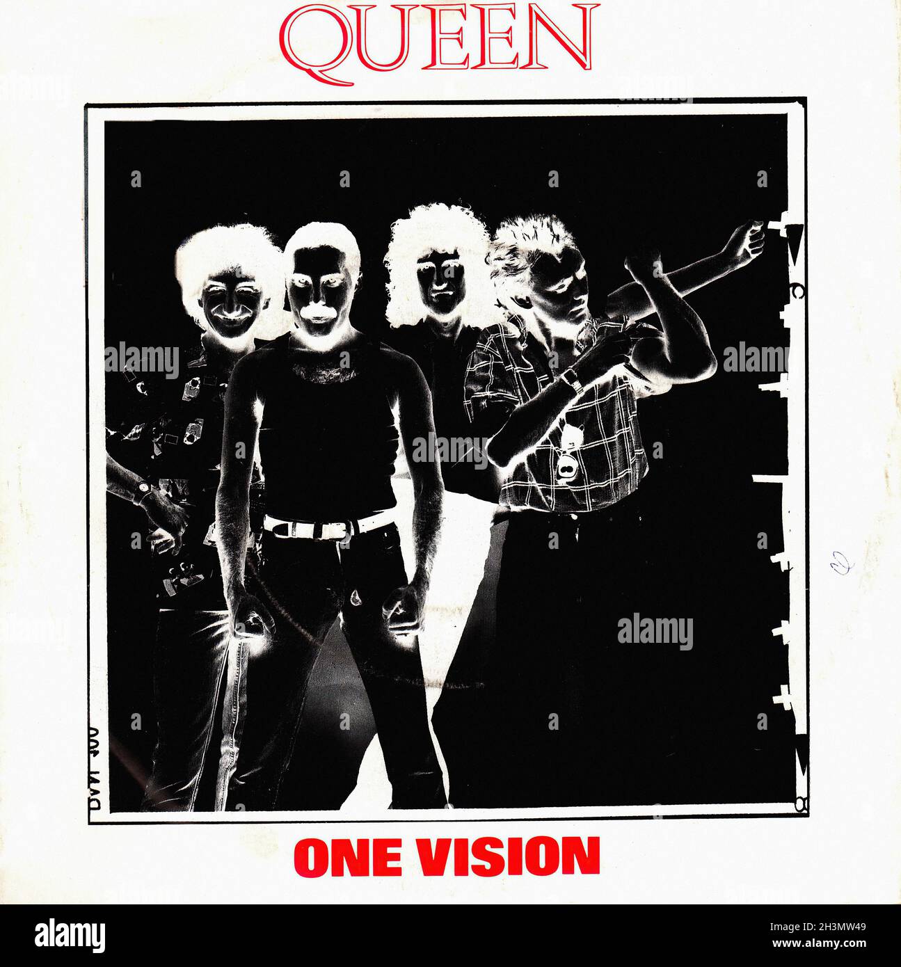Vintage Vinyl Recording - Queen - One Vision - D - 1985 Stock Photo - Alamy