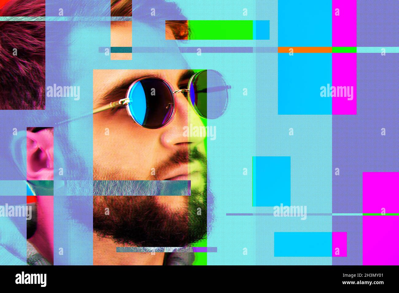 Glitch effect poster hi-res stock photography and images - Alamy