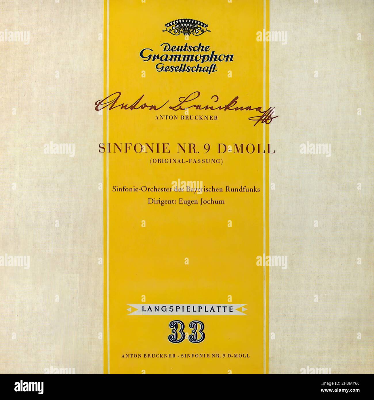 Bruckner Symphony 9 Jochum DGG Tulips CD - Classical Music Vintage Vinyl Record Stock Photo - Alamy